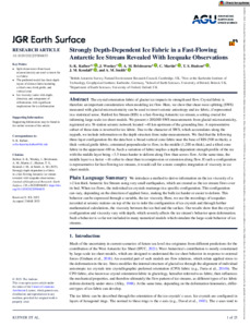 Strongly depth-dependent ice fabric in a fast-flowing Antarctic ice stream revealed with ...